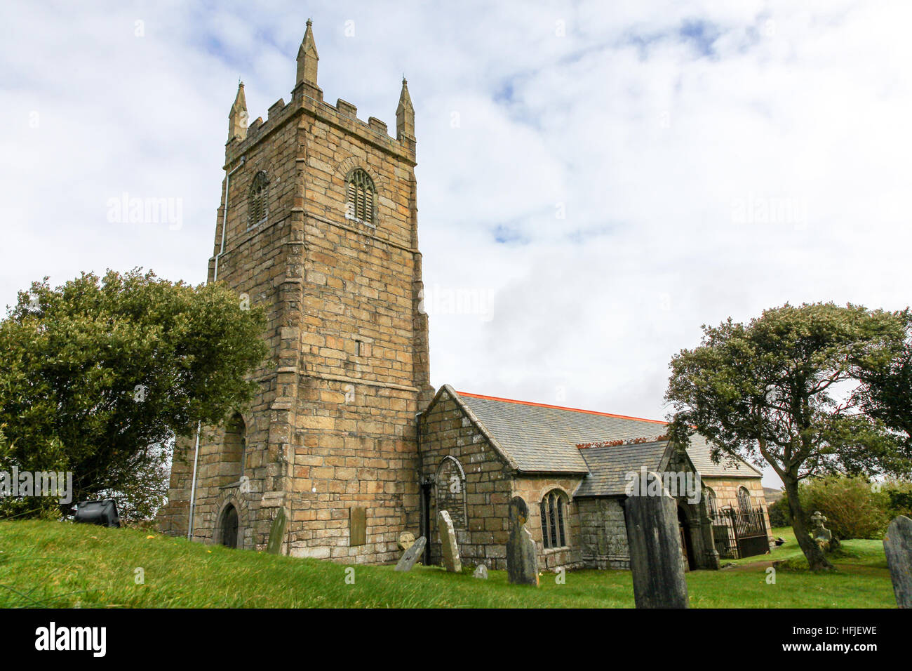 St Uny's Church, Lelant, Cornwall, South West England, UK Stock Photo ...