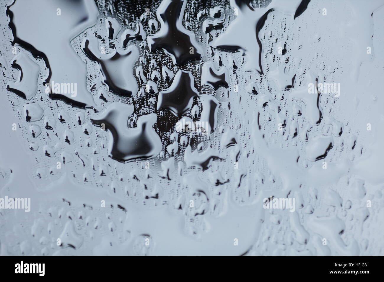 Water drops on glass mirror Stock Photo - Alamy