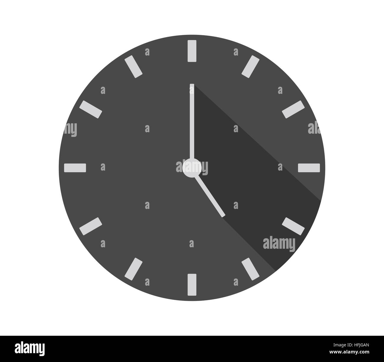 24 hour clock face illustration Cut Out Stock Images & Pictures - Alamy
