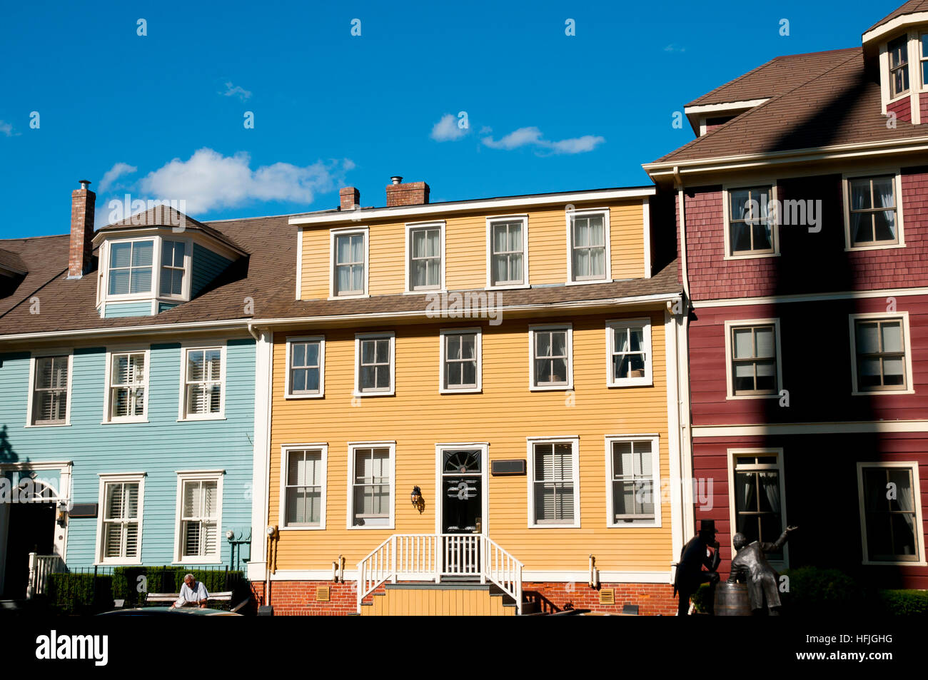 Colorful Buildings on Great George St - Charlottetown - Canada Stock ...