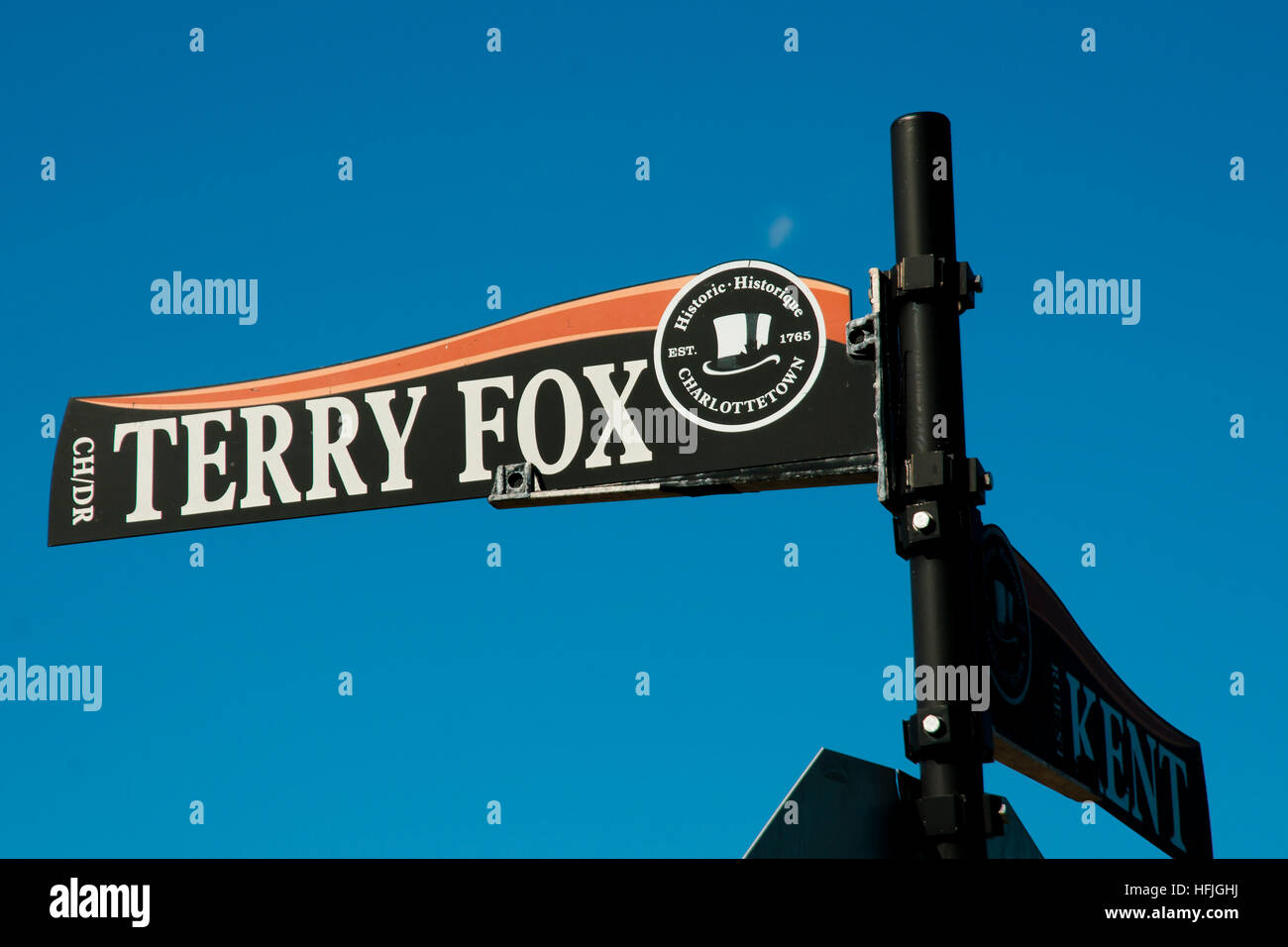 Terry Fox Street Sign - Charlottetown - Canada Stock Photo - Alamy