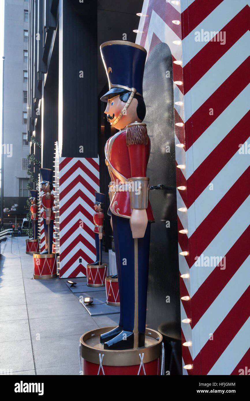 Giant Toy Soldier Holiday Display in New York City, USA Stock Photo - Alamy