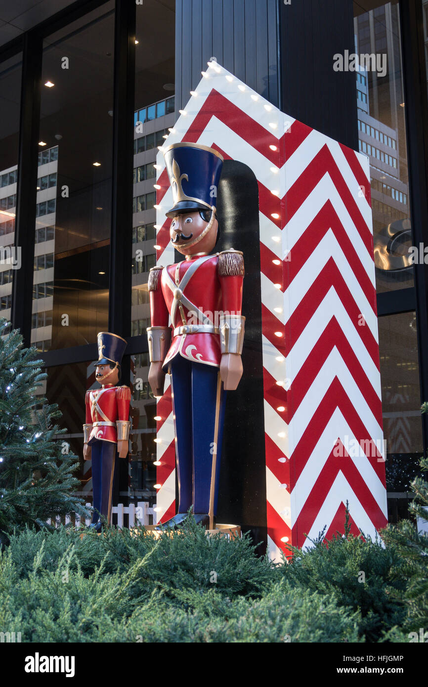 Giant Toy Soldier Holiday Display in New York City, USA Stock Photo - Alamy