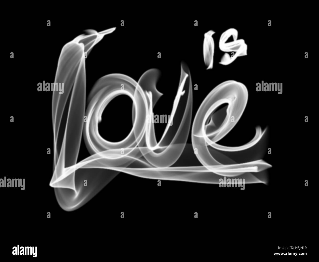 Love isolated word lettering and heart written with fire flame or smoke ...