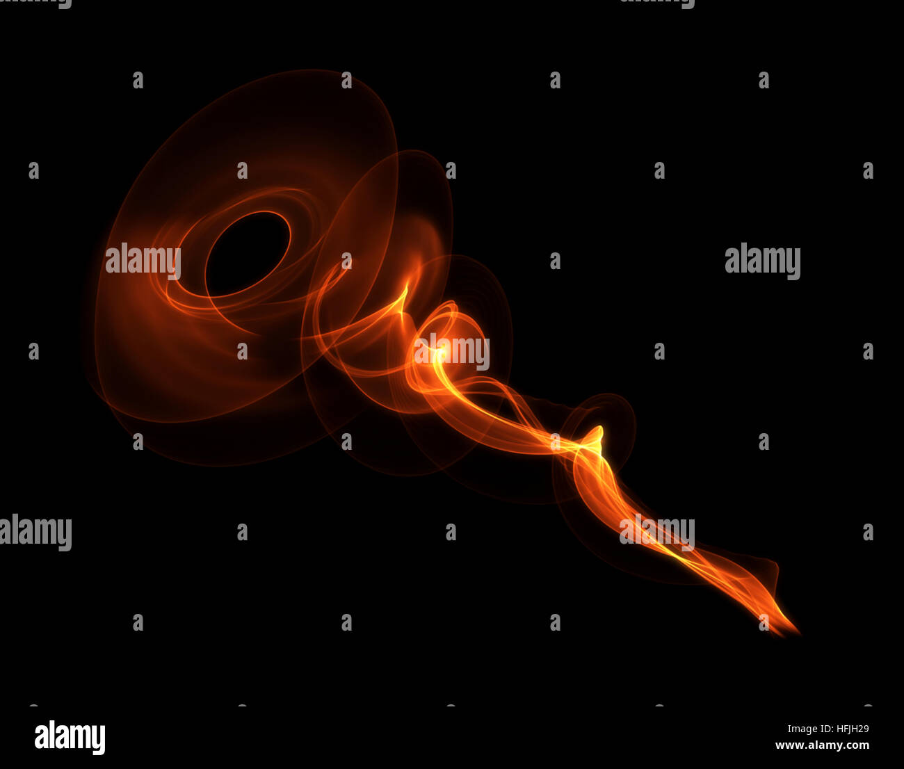 abstract red wavy smoke flame over black background Stock Photo - Alamy