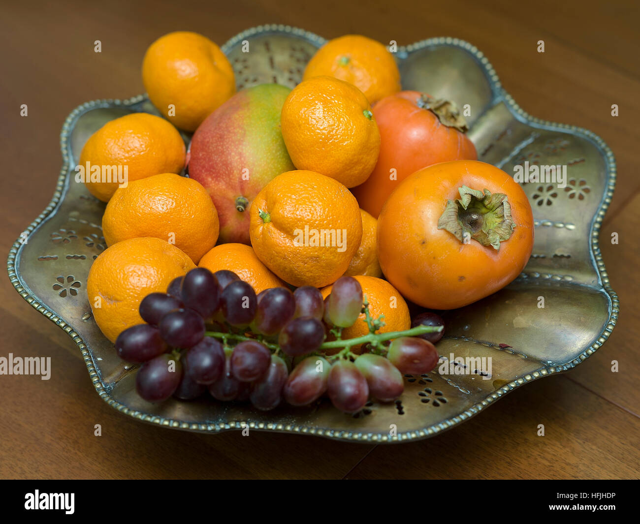Fruits In A Vase Stock Photo - Alamy