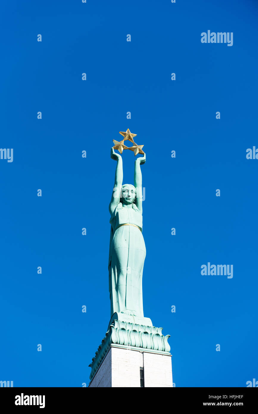Freedom Monument in central Riga Stock Photo - Alamy