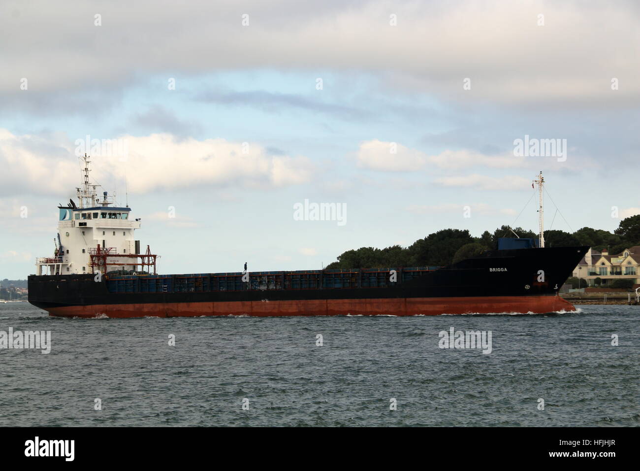 Cargo ship Brigga Stock Photo - Alamy