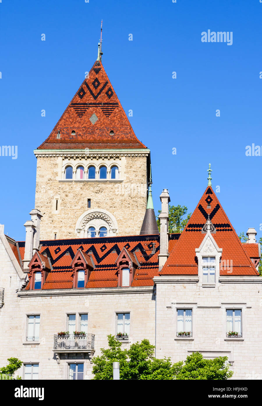 Château d'Ouchy, Ouchy, Lausanne, Vaud, Switzerland Stock Photo - Alamy