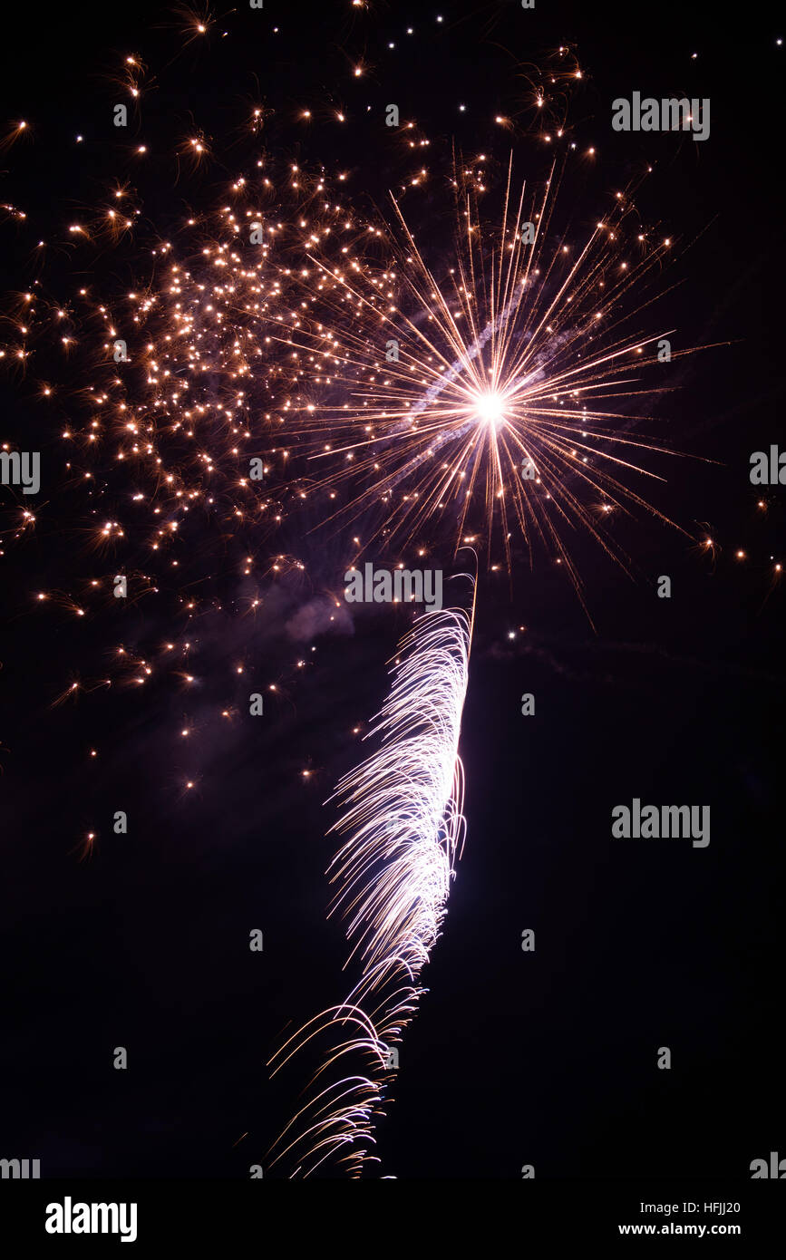 New Year's Eve fireworks explosion Stock Photo - Alamy