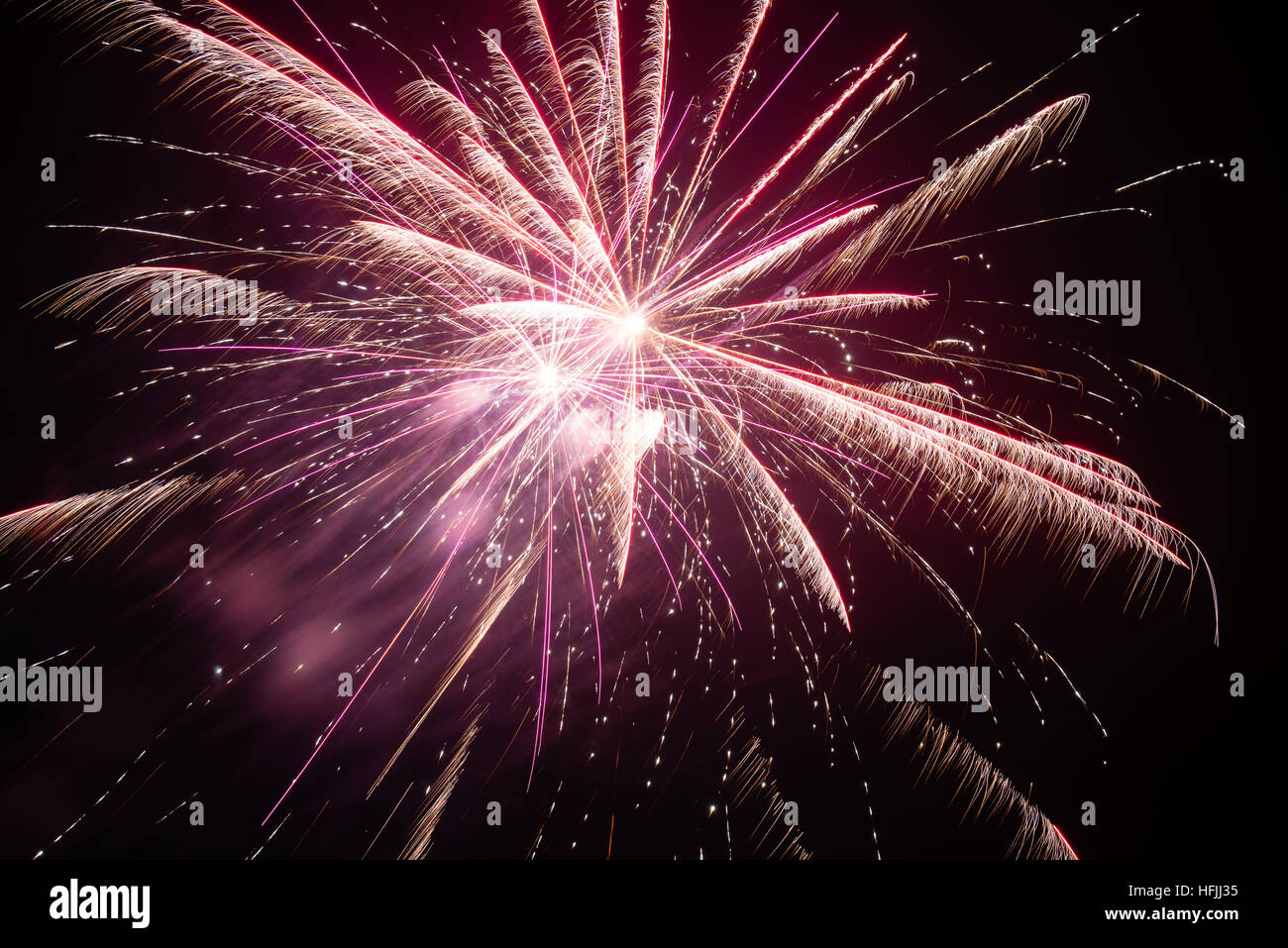 New Year's Eve fireworks explosion Stock Photo - Alamy
