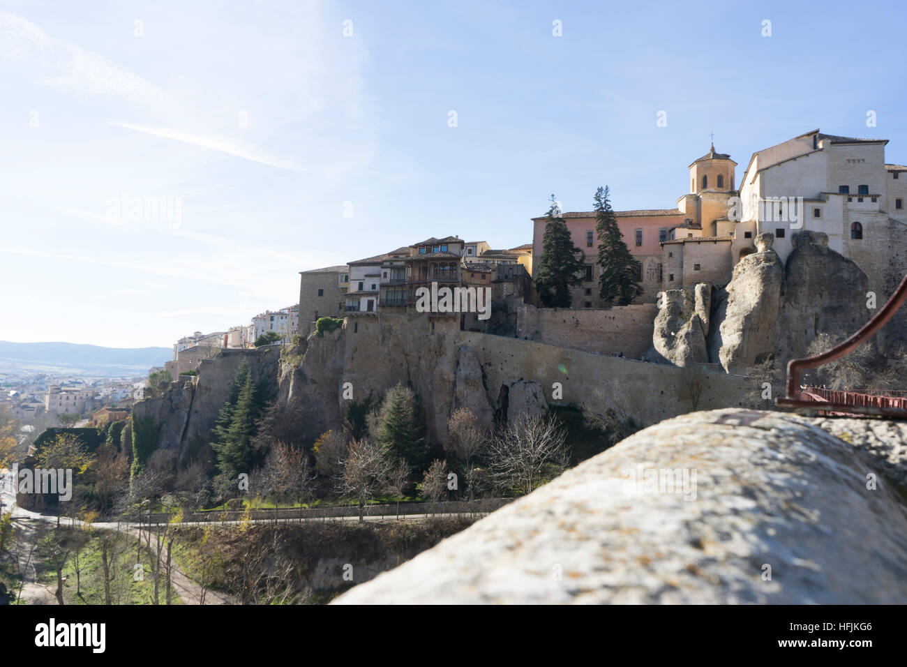 Enchanted city of Cuenca, in Spain. Famous for the hanging houses and ...