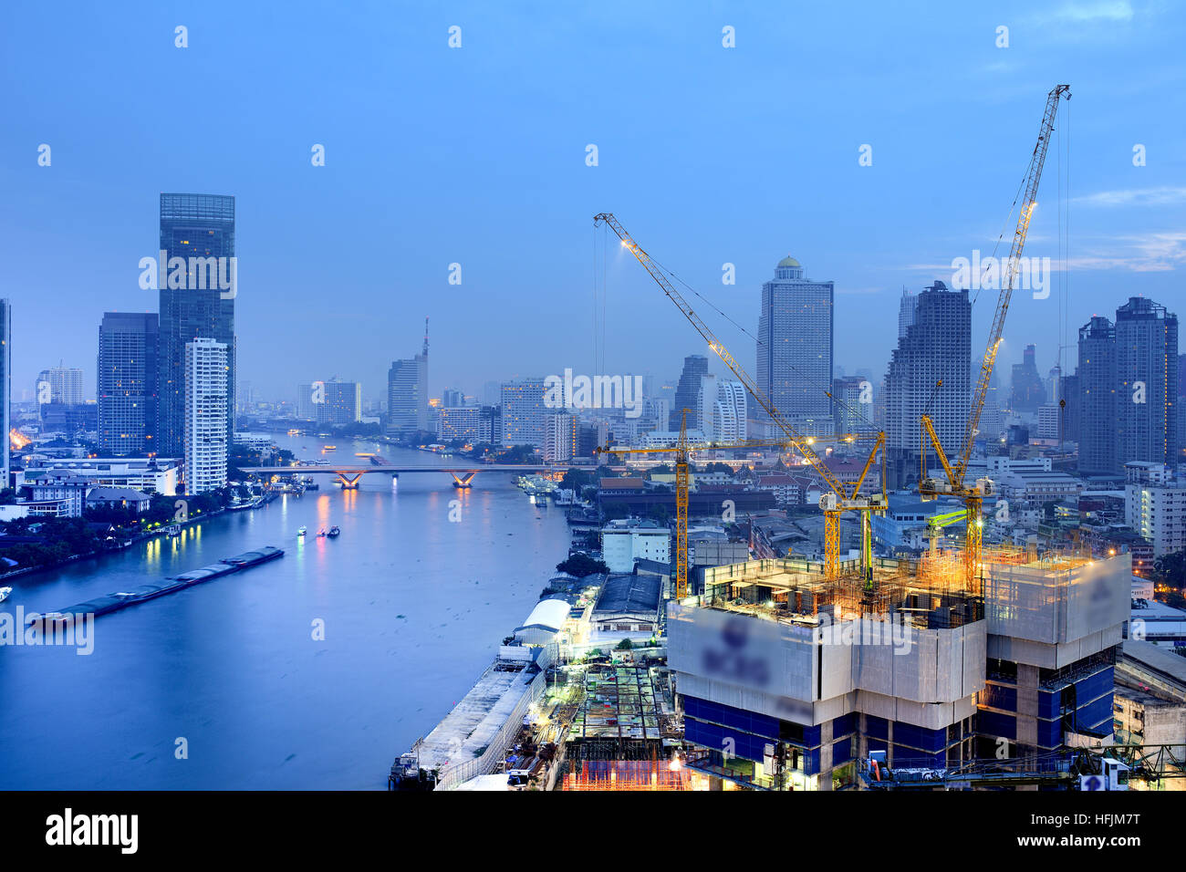 Thailand Landscape : Construction site in Bangkok Stock Photo - Alamy