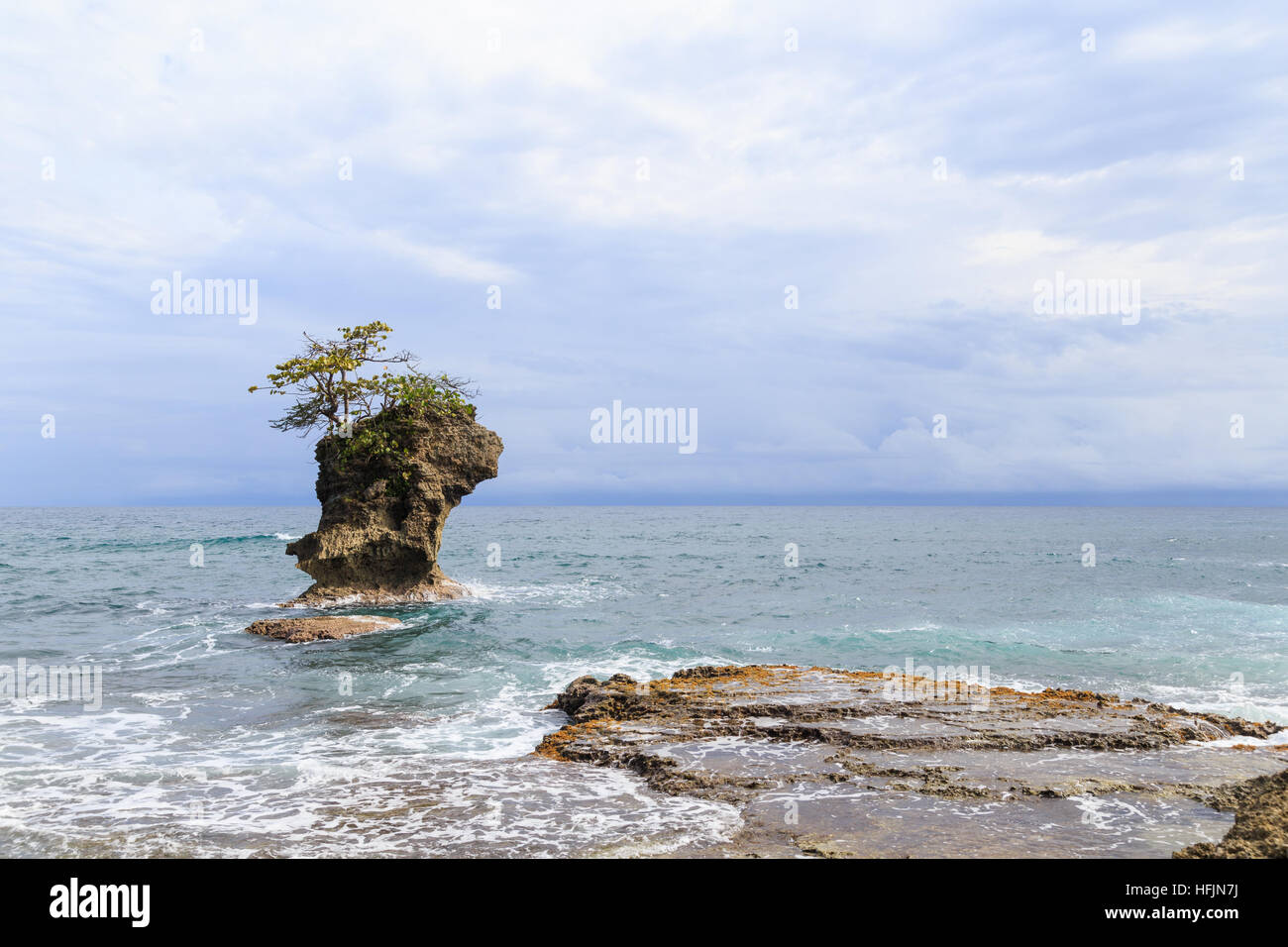 Rock formation at Manzanillo beach Costa Rica caribbean coast Stock ...