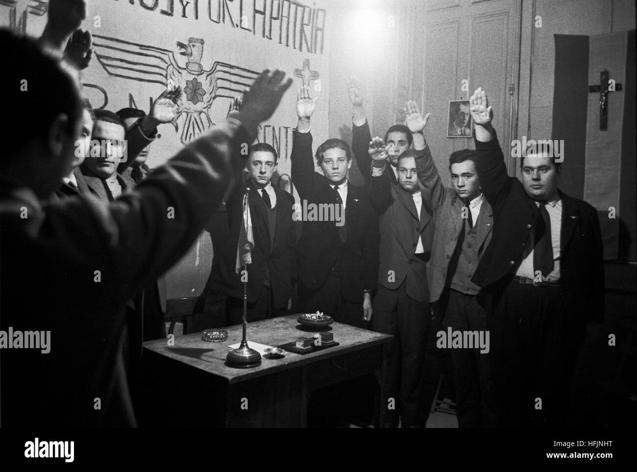 Members of the Guardia Restauradora Nacionalista, a far-right group in ... Members of the Guardia Restauradora Nacionalista, a far-right group in ...