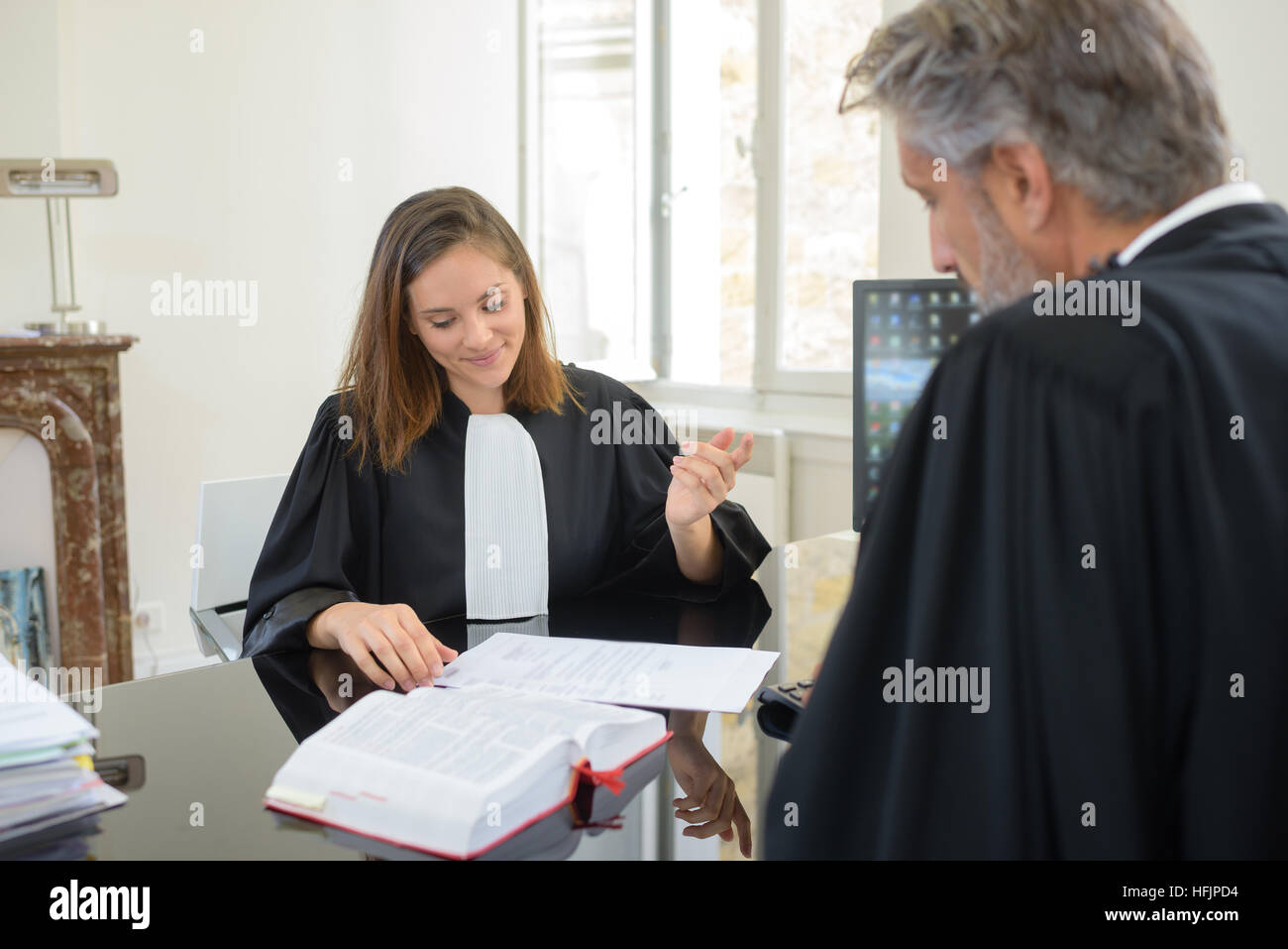Two lawyers in a meeting Stock Photo - Alamy