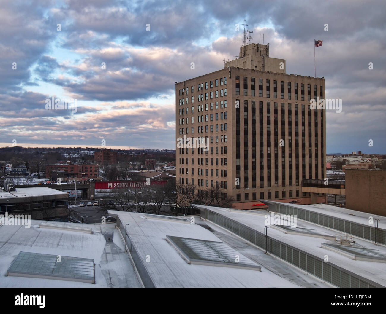 Syracuse, New York, USA. January 1, 2017. View of the Mission District ...