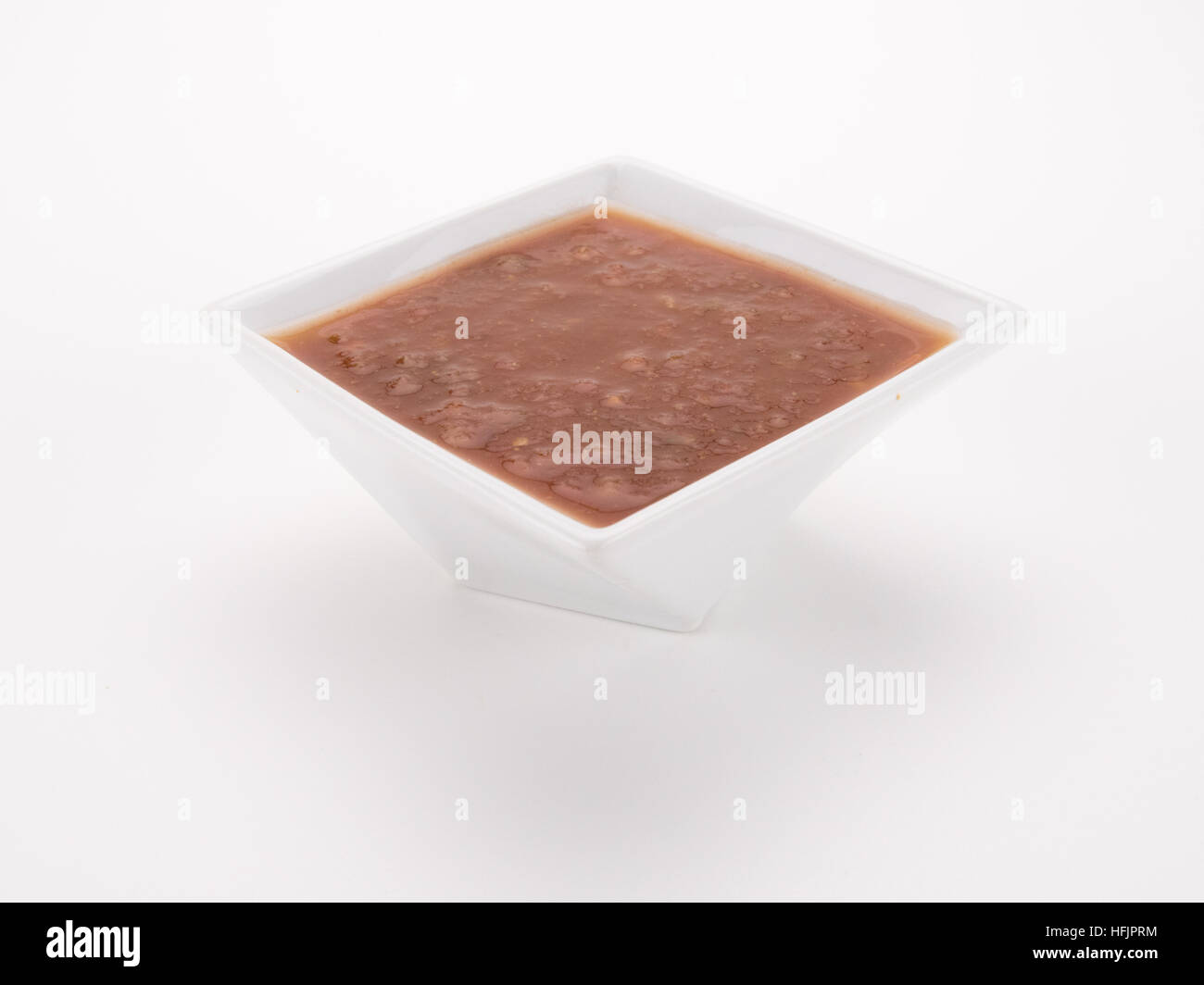 Salsa in White Bowl Isolated on White Background Stock Photo - Alamy