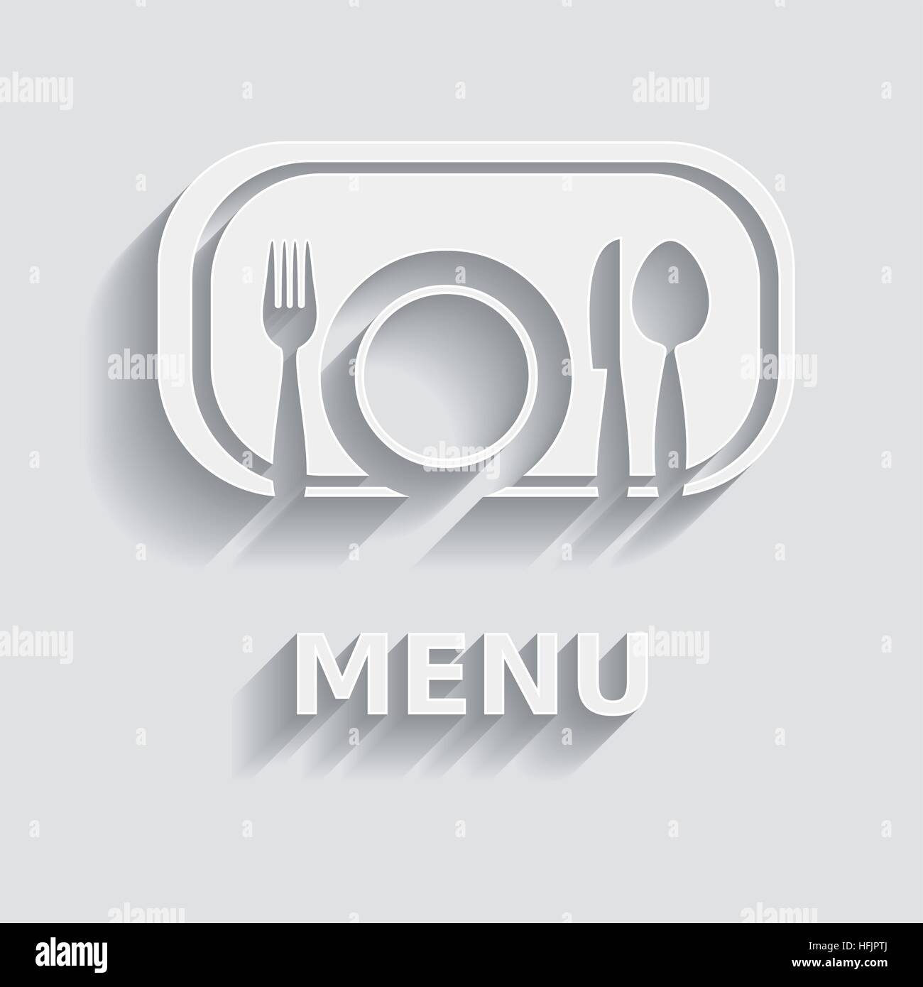 White and grey vector modern restaurant menu design Stock Vector Image ...