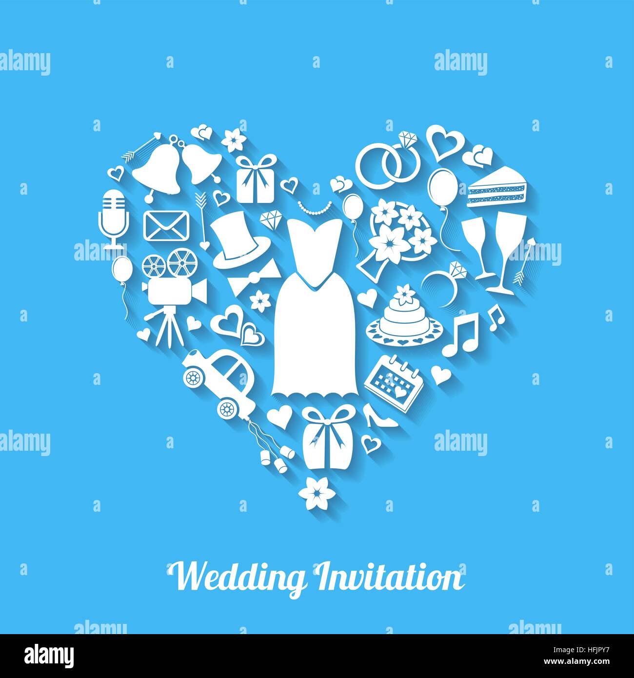 Blue Wedding Bells Background