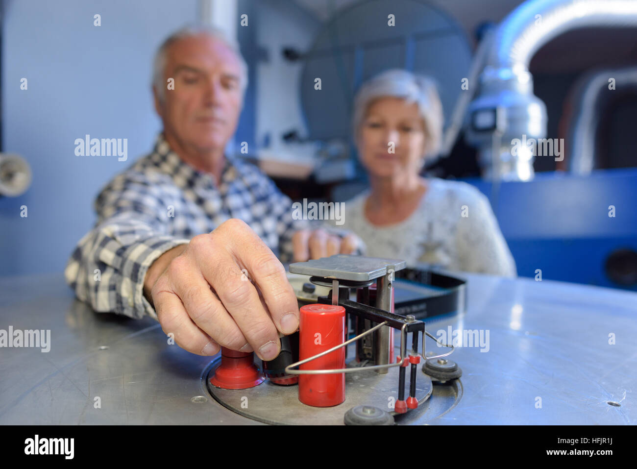 setting a machine Stock Photo - Alamy