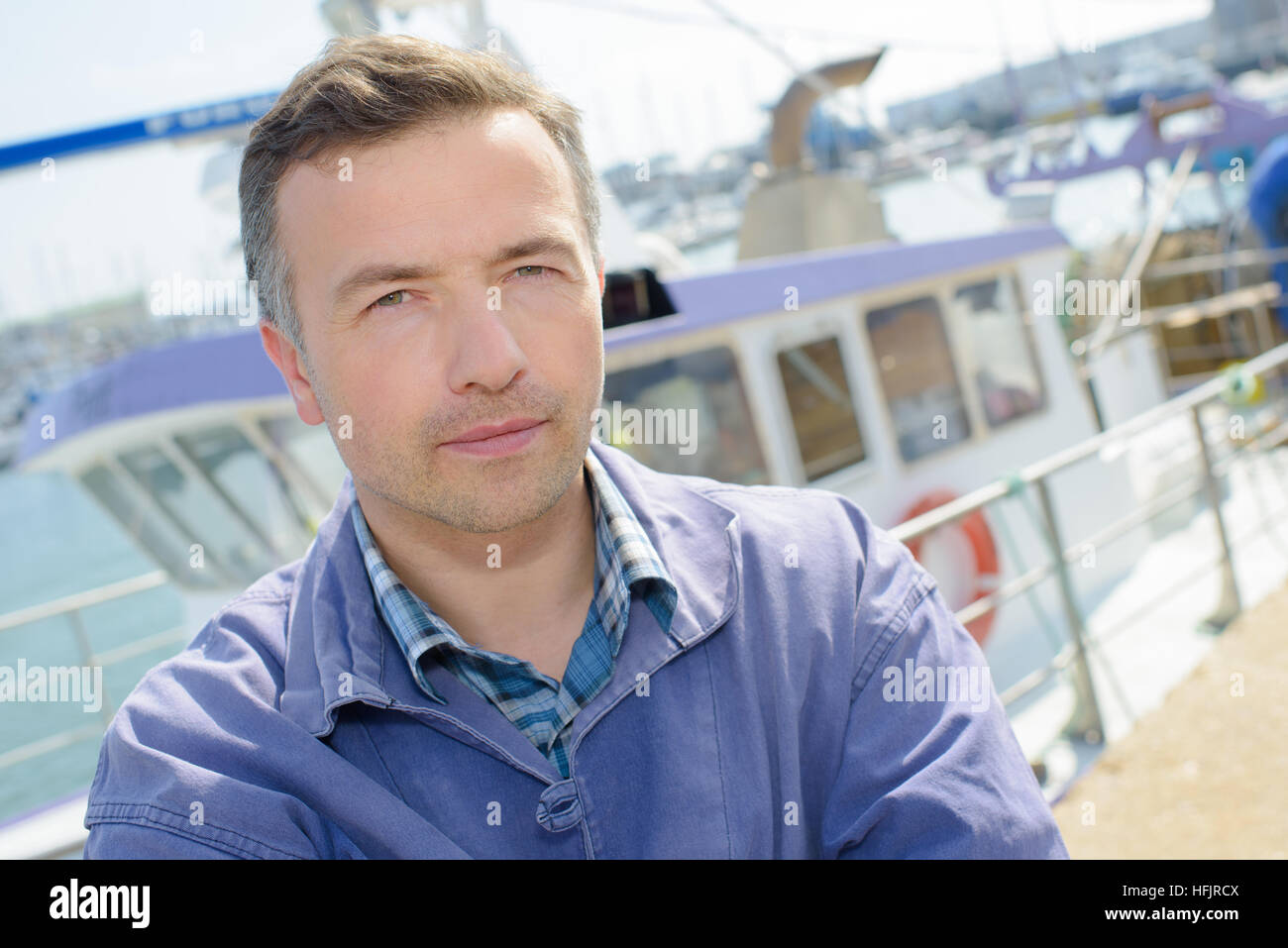 man at the port Stock Photo - Alamy