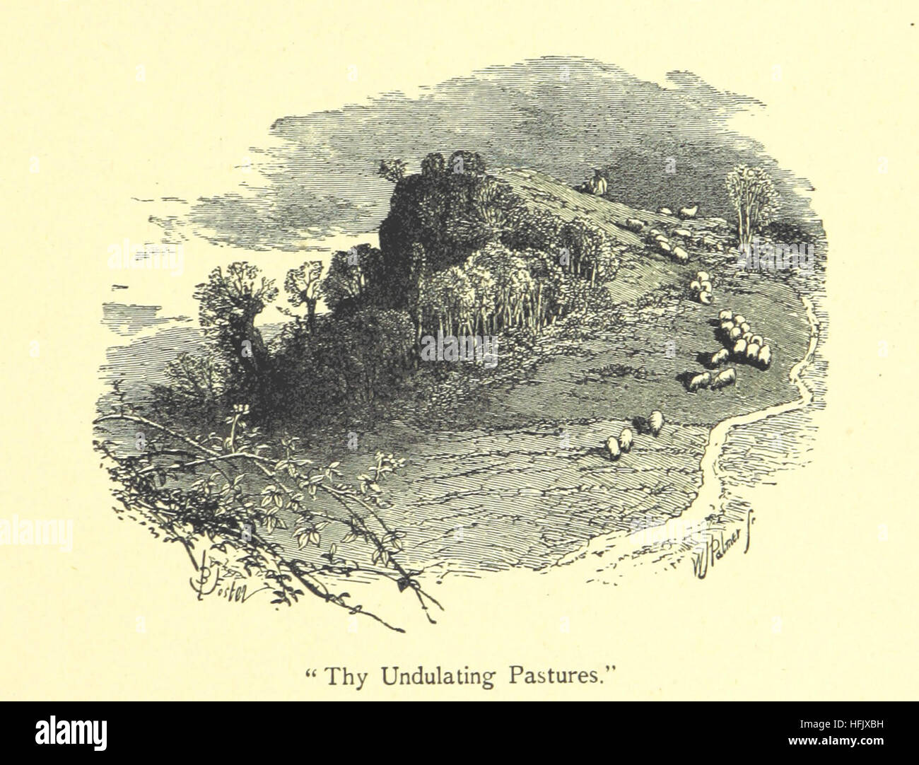 This image is from 'English Scenery', featuring a poem that highlights ...