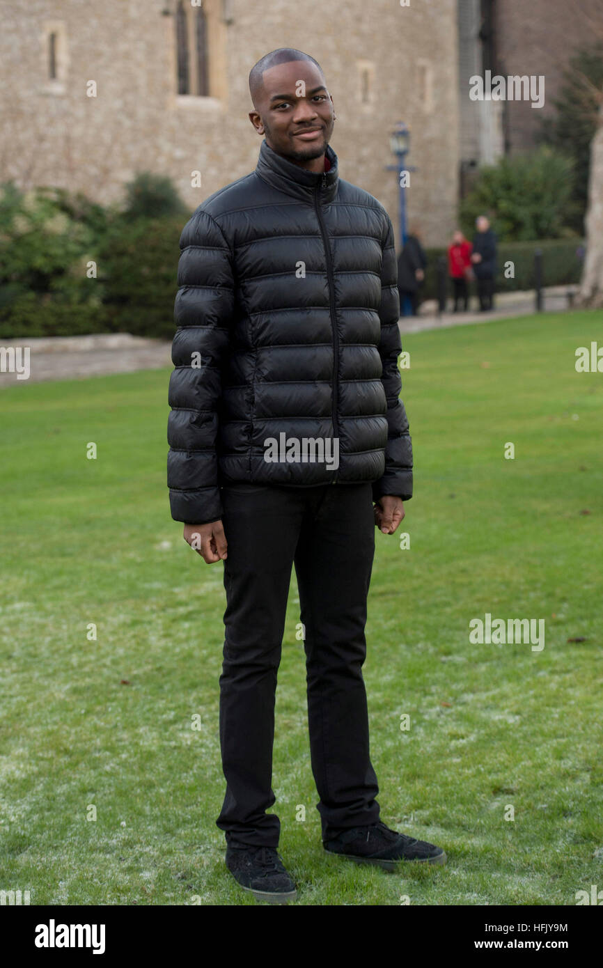 Jeremiah Emmanuel at the Tower of London, as he has been awarded a BEM ...
