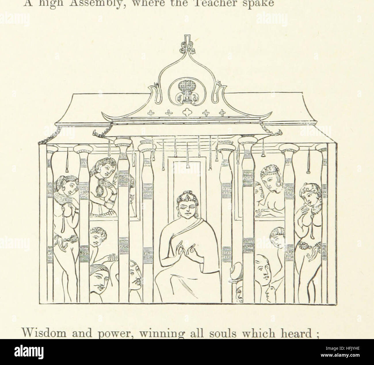 This image depicts a scene from the life of Gautama Buddha ...