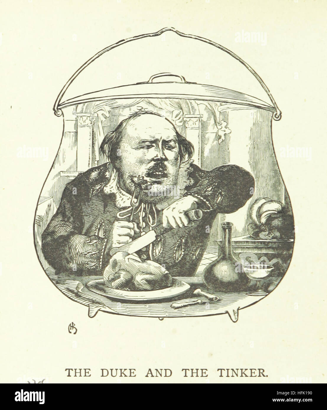 An illustration from 'Poets' Wit and Humour', featuring selected works ...