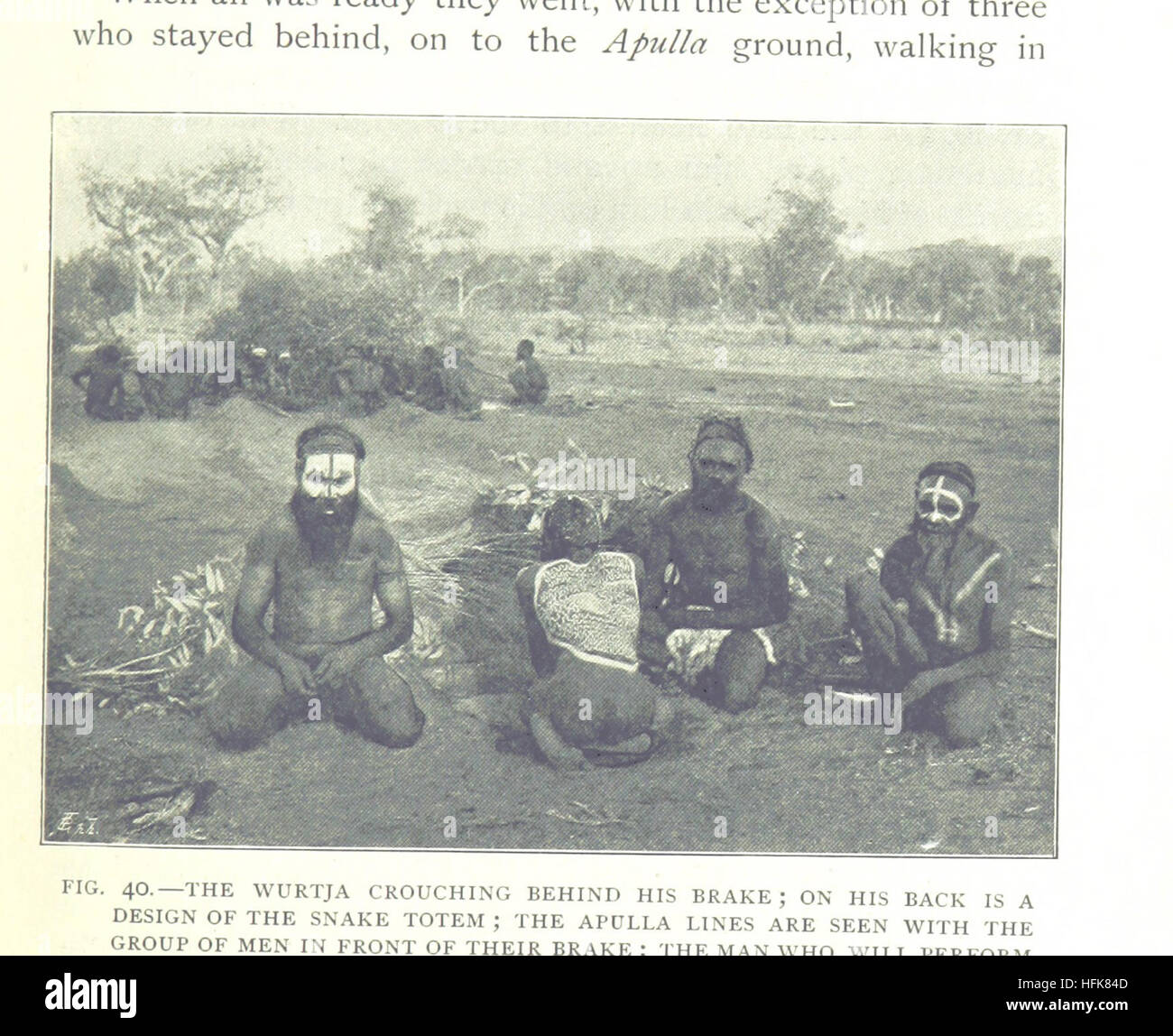 An illustration from 'The Native Tribes of Central Australia,' showing ...