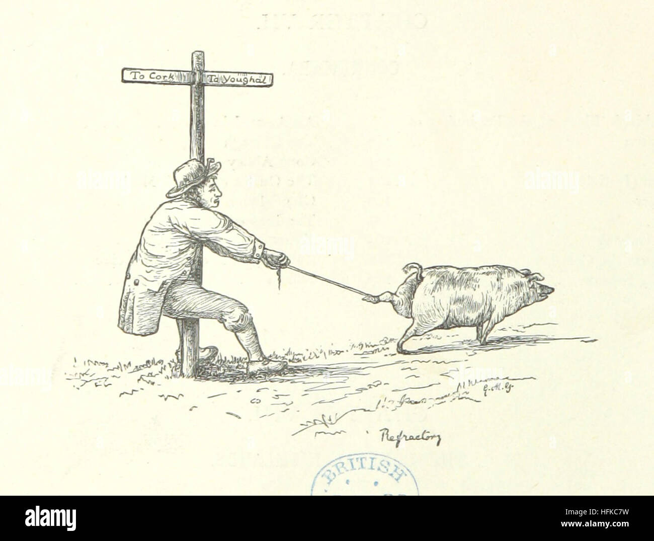 A collection of illustrations depicting scenes of Irish life ...