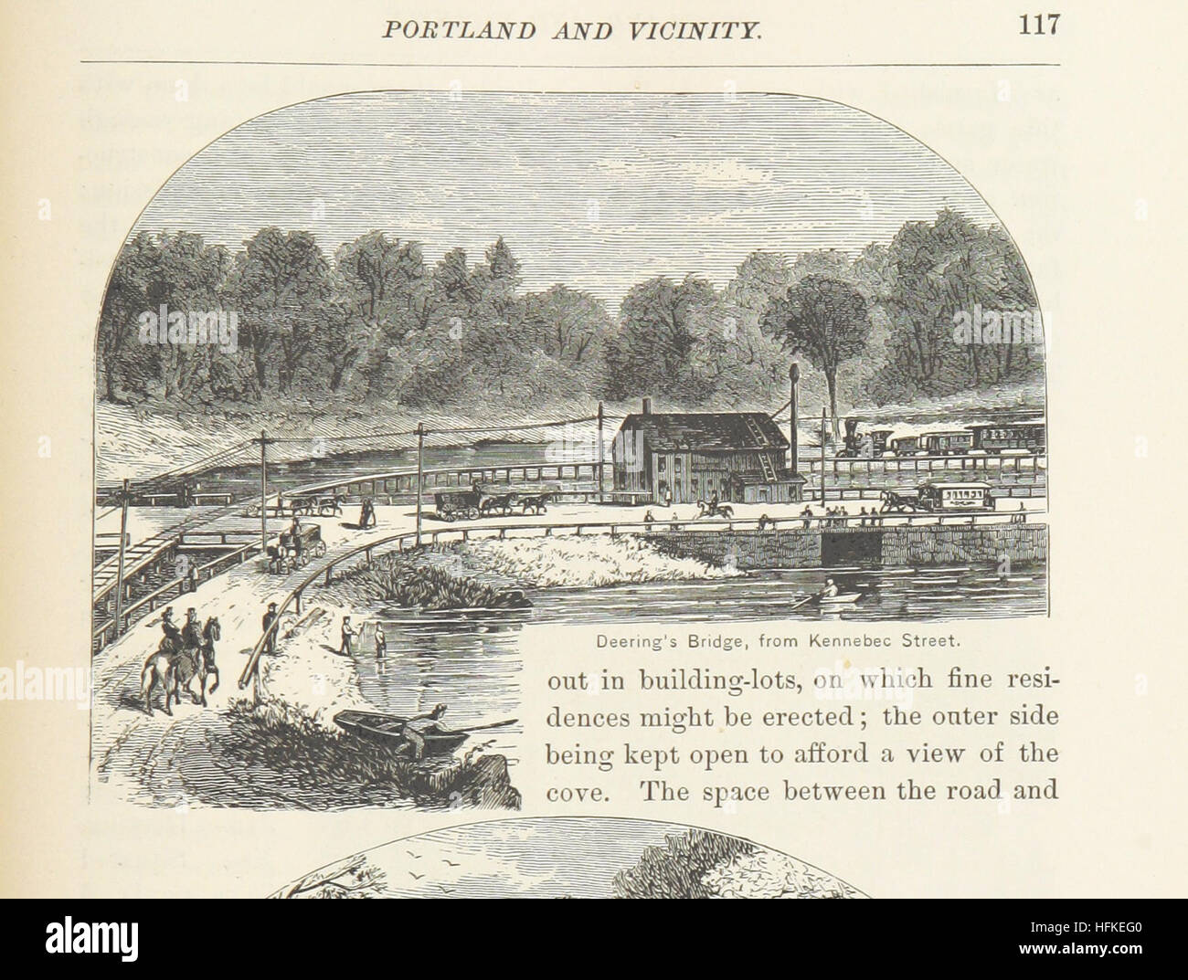 A detailed illustrated depiction of the city of Portland and its ...