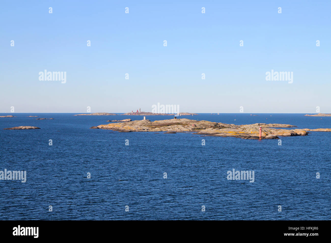 small rocky islands in the archipelago on the North Sea at Gothenburg ...
