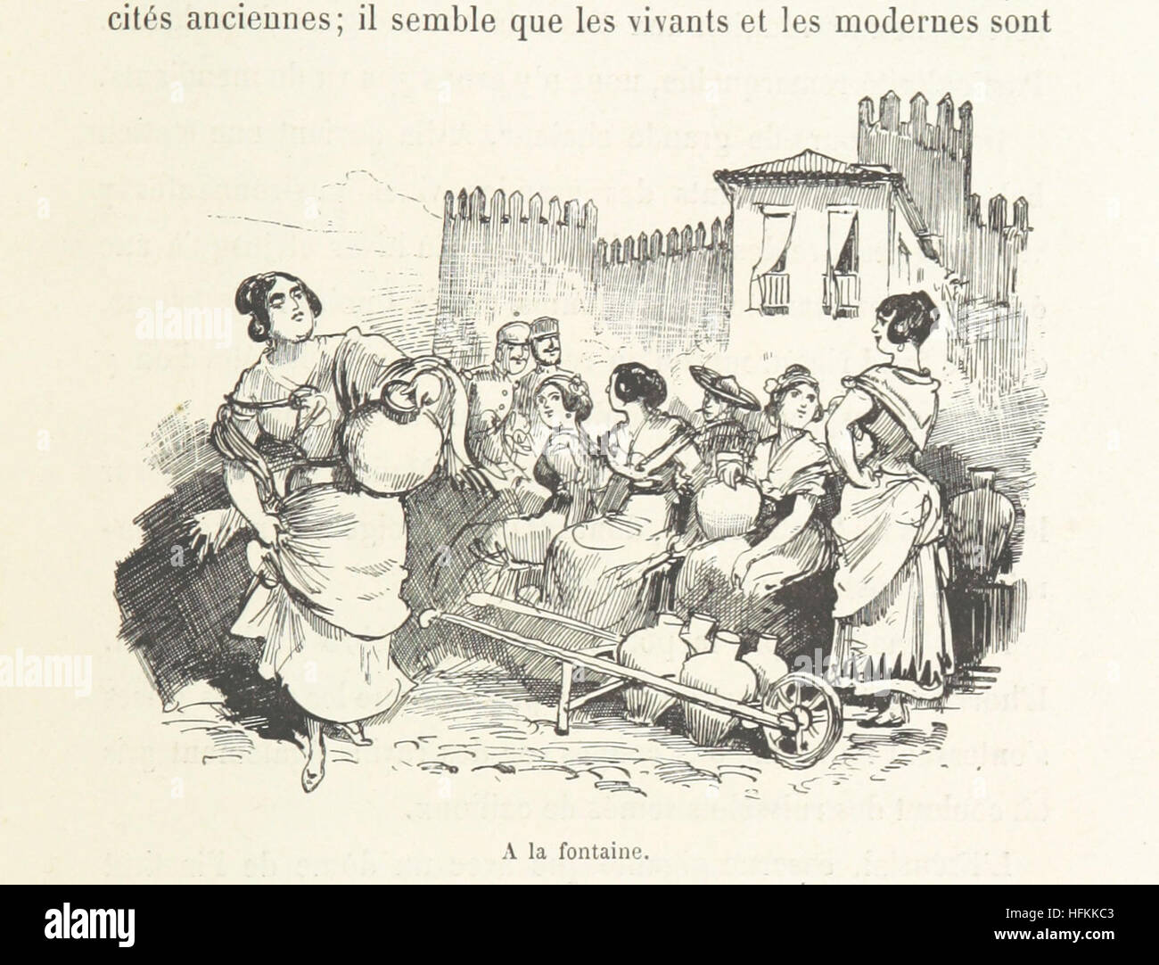 This illustrated book features sketches of old Spanish cities ...