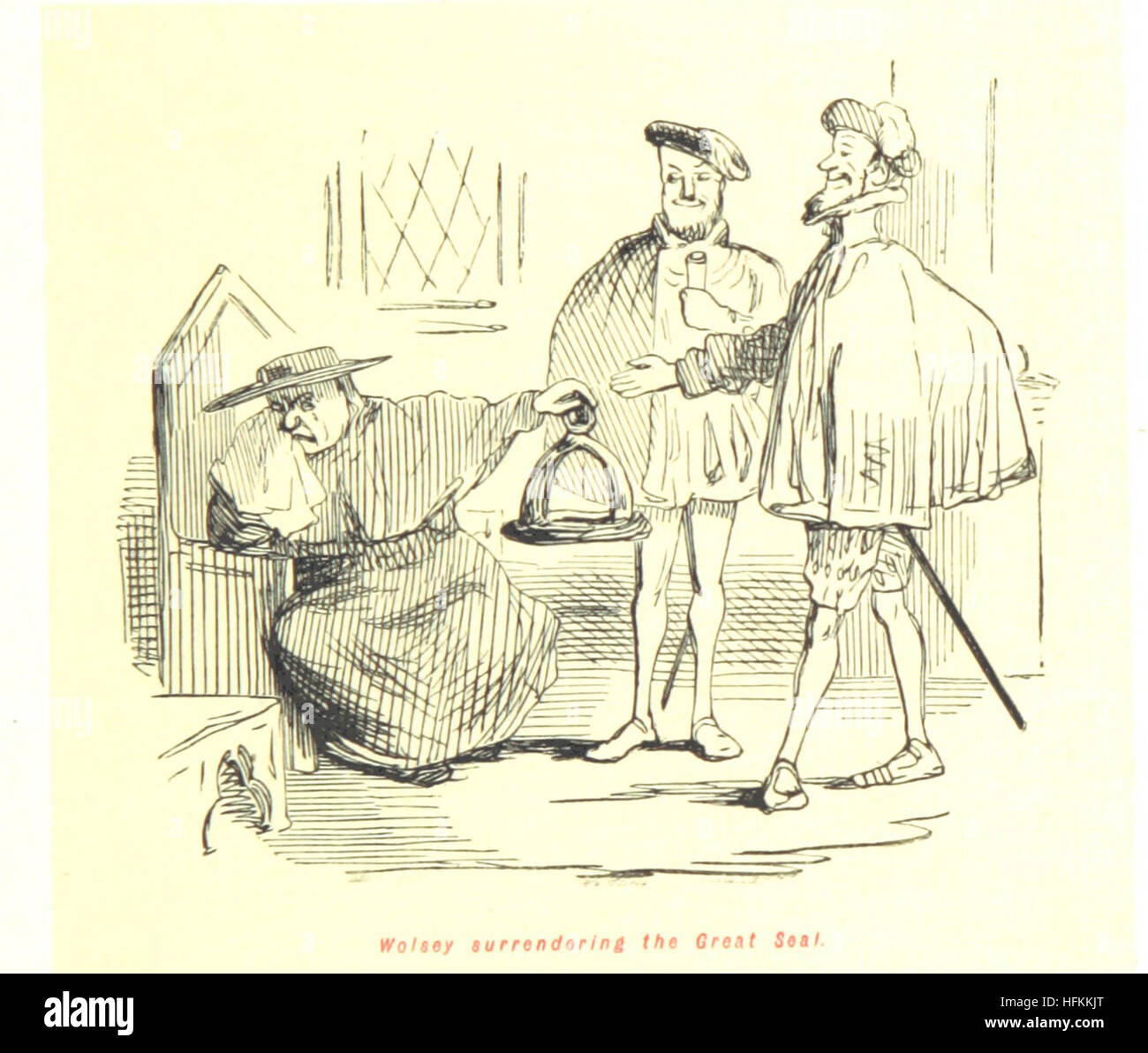 An image from 'The Comic History of England,' illustrating historical ...