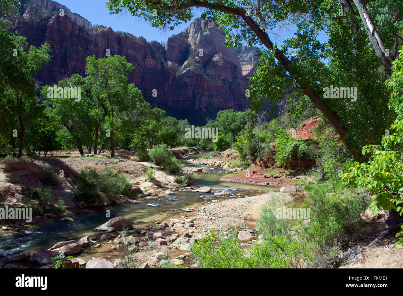 River flowing through Zion National Park, Utah, USA Stock Photo - Alamy