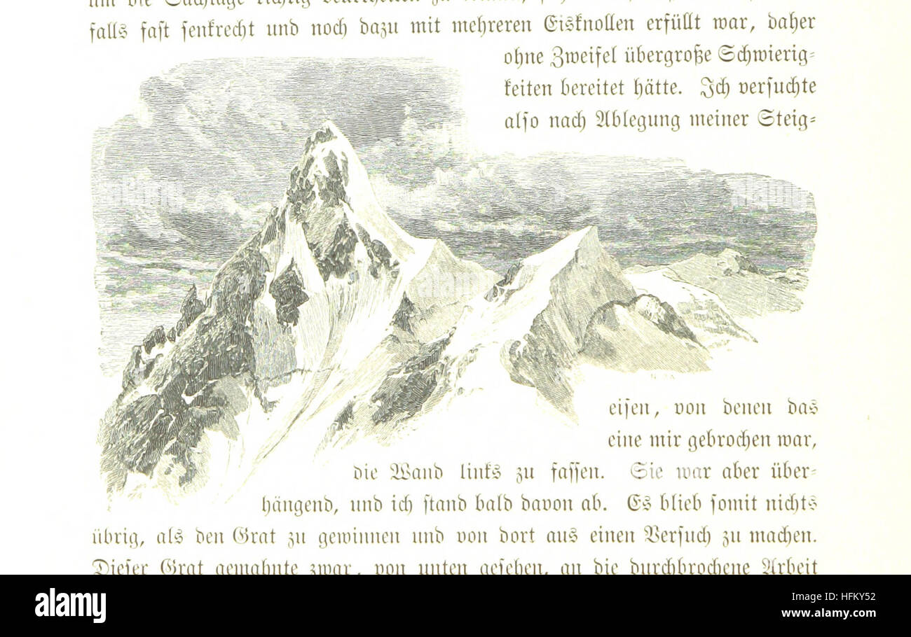 An illustration from 'Im Hochgebirge', which describes mountain ...