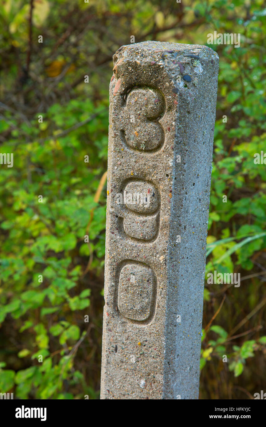Yellowstone Trail mileage marker, Savenac Historic Tree Nursery, Lolo ...