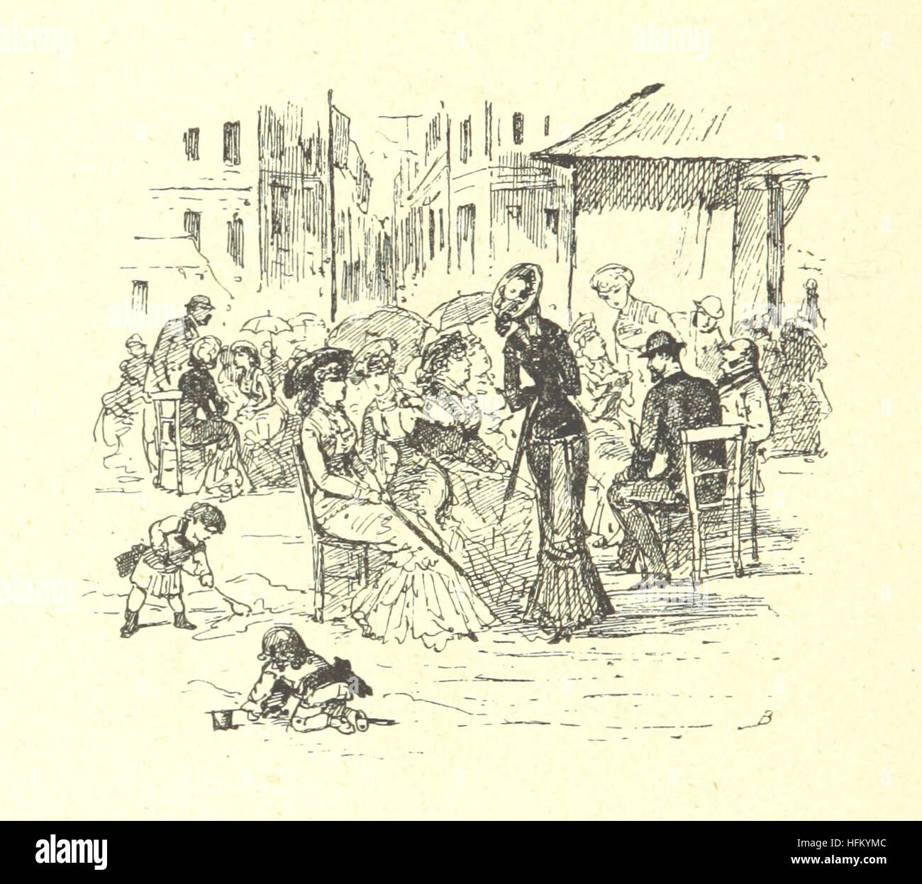 A detailed portrayal of the French beaches, showcasing Bertall's ...