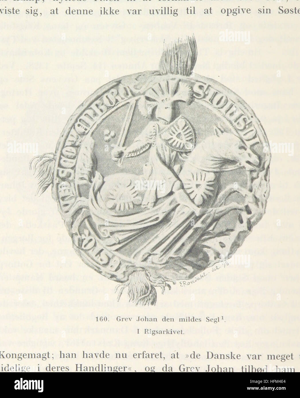 An illustration from 'Danmarks Riges Historie', a historical work detailing the history of ...