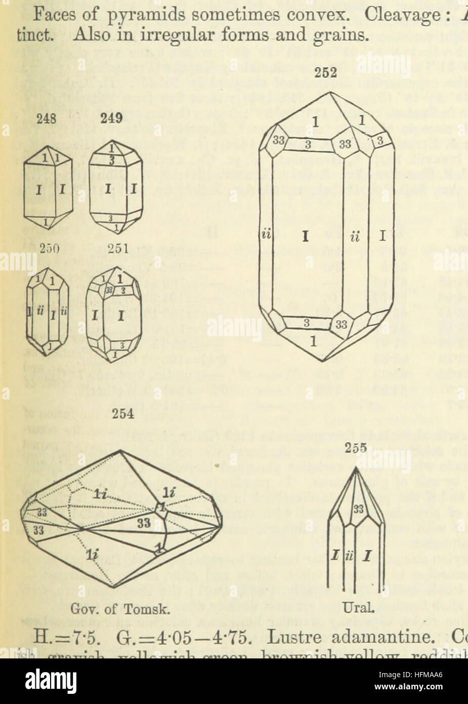 This image from 'A System of Mineralogy' shows a detailed chart of ...
