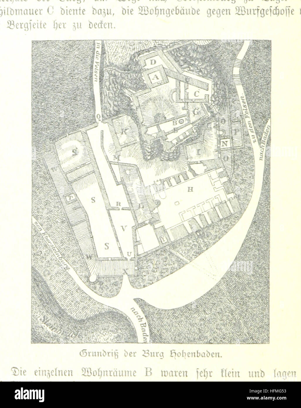 This image from 'Geschichte der Stadt Baden' depicts a historical map ...