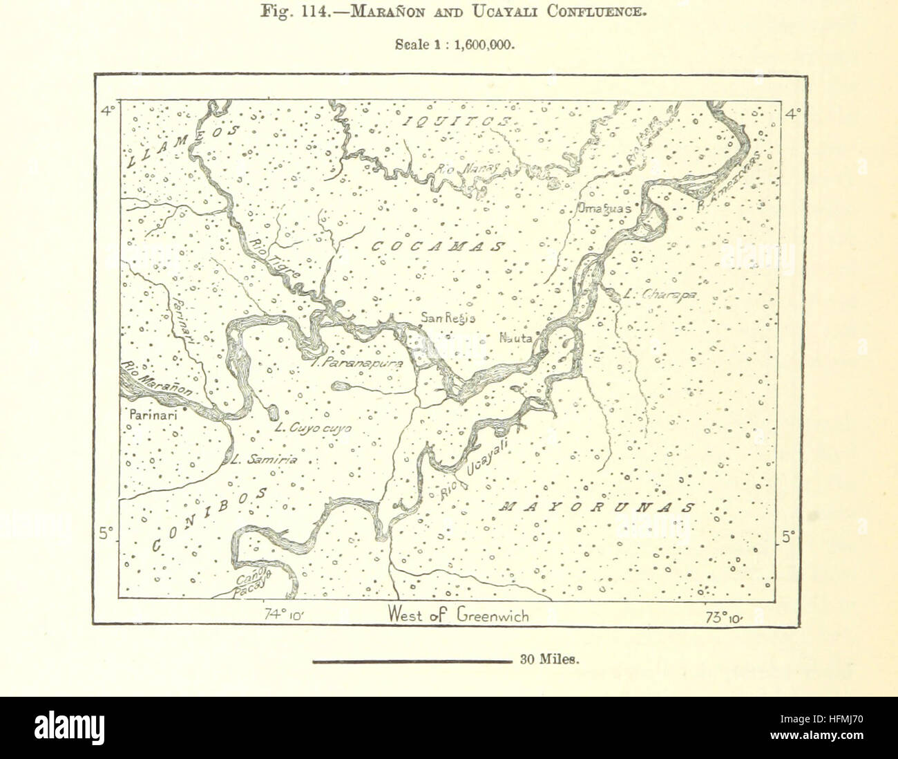 An illustrated map of Peru's geography and its major rivers, describing ...