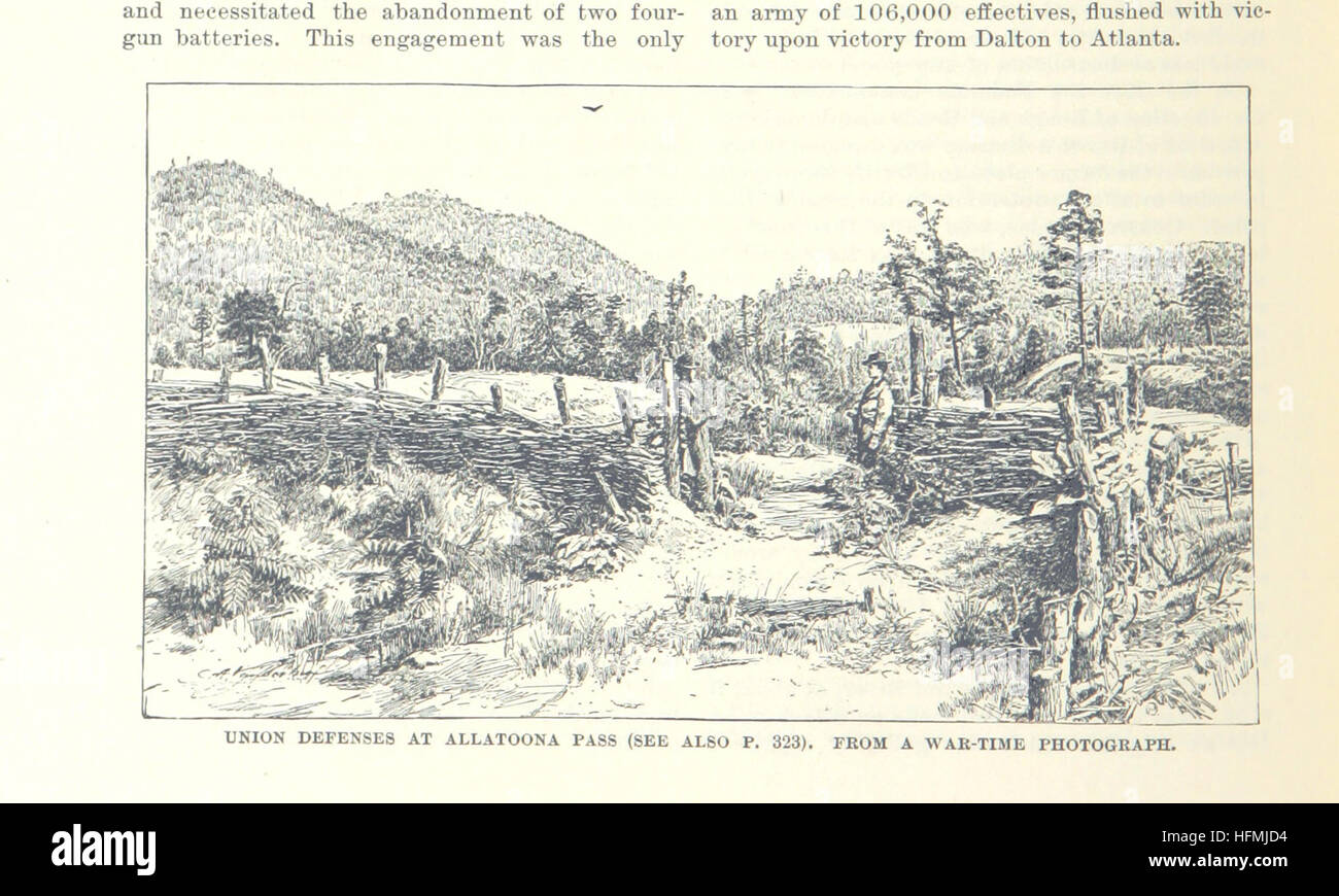 An illustration from 'Battles and Leaders of the Civil War', showing ...