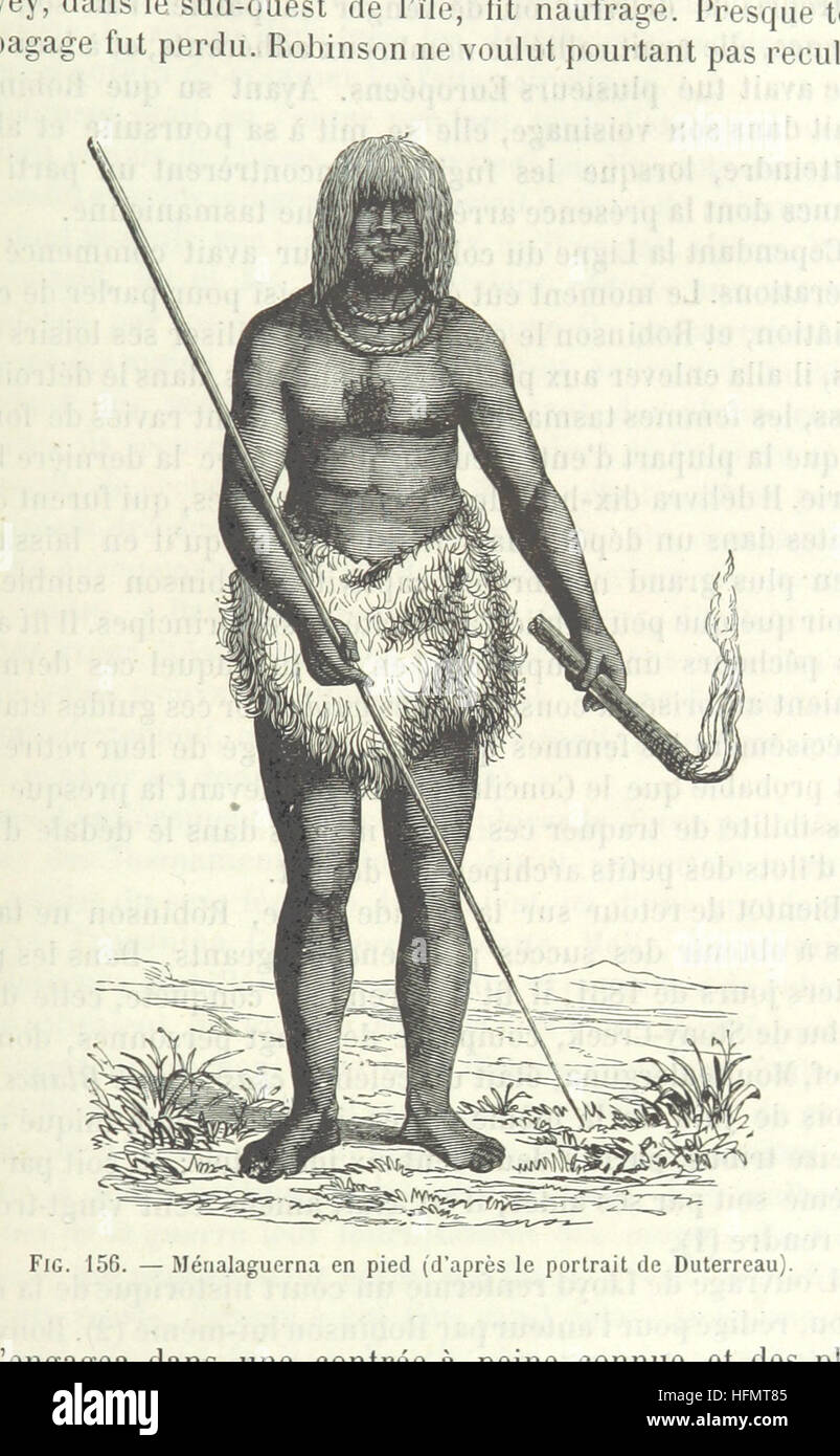 An illustration from 'Hommes fossiles et hommes sauvages', an ...