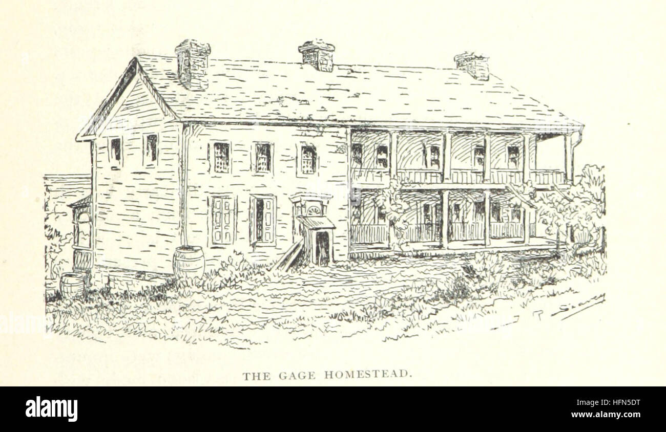 This image depicts a scene from the historical sketch of Wentworth ...