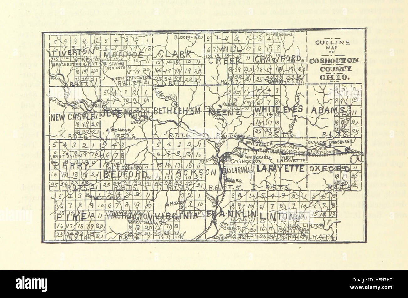 Map of coshocton hi-res stock photography and images - Alamy