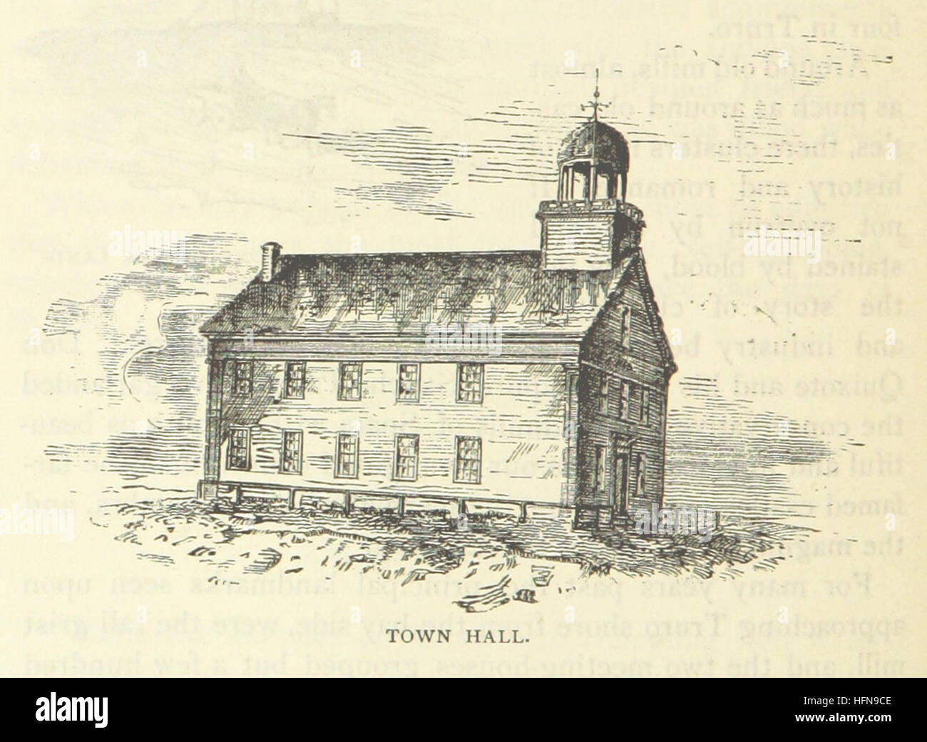 This illustration from 'Truro, Cape Cod' features landmarks and sea ...