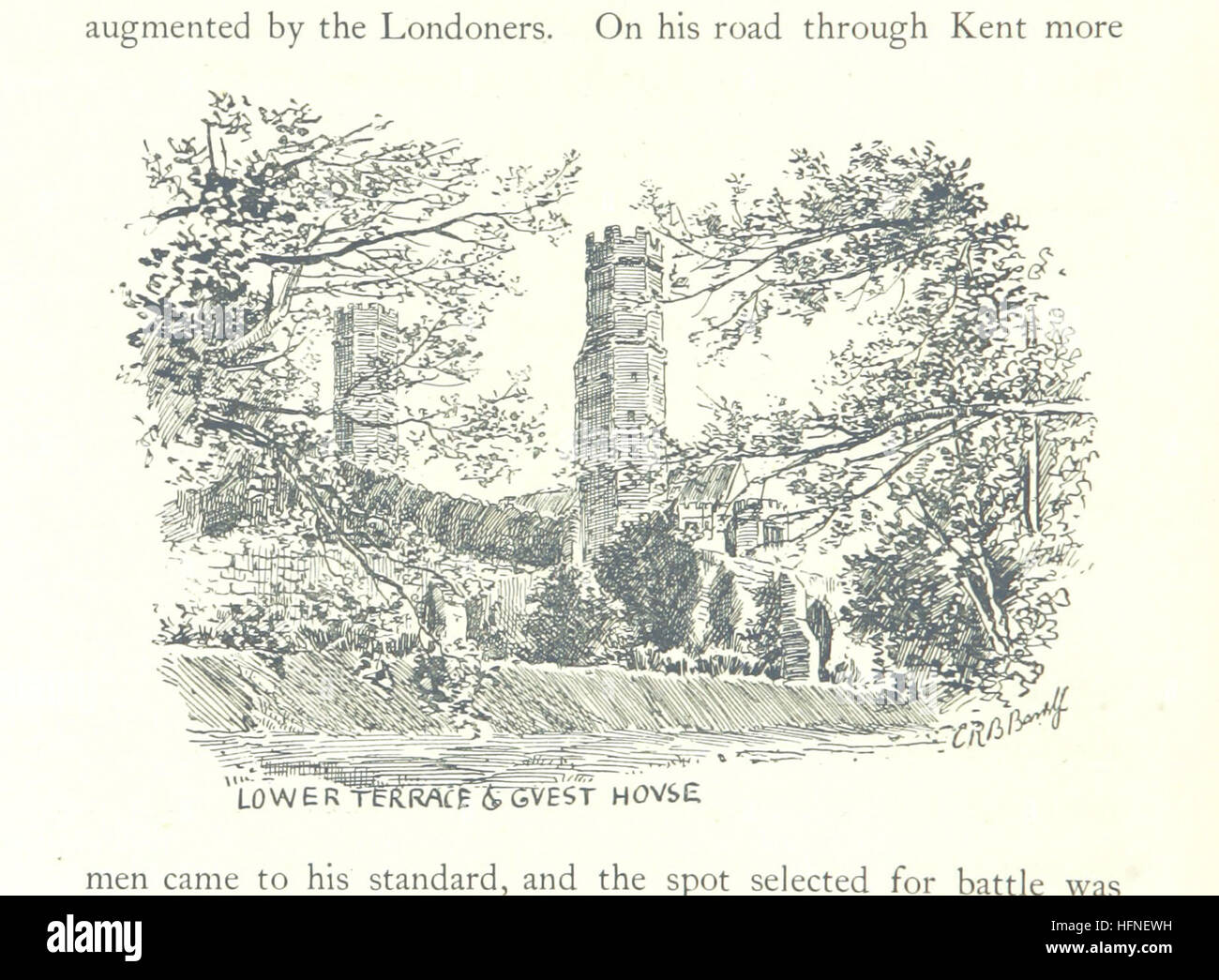 An image from 'Battles and Battlefields in England,' illustrating key ...